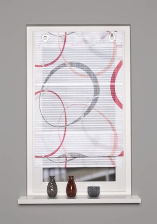 Home Fashion Home fashion Magnetrollo Querstreifen Digitaldruck Vitus, ROT, 130 X 60 cm
