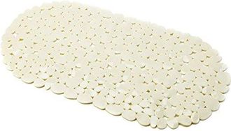 MSV Tapis Fond de Baignoire PVC Galets 35x68cm Blanc