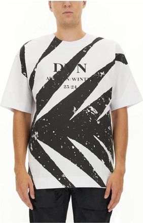 Dries Van Noten Homme, Tops, Blanc, Taille: L T-shirt &agrave; imprim&eacute; graphique