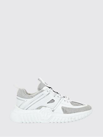 Philipp Plein Baskets en cuir avec logo Hexagon et applications de strass
