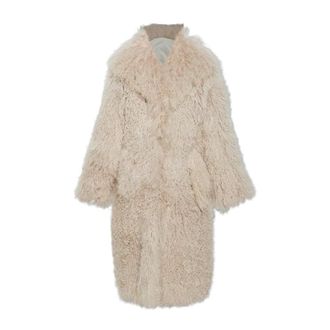 Ami Langer Lammledermantel - - Jackets - Damen - Rosa - S