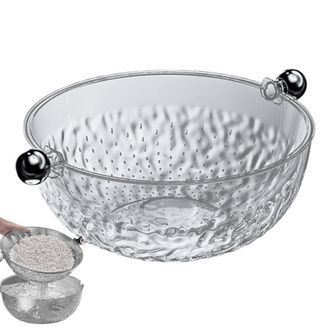 Generic Doppellagiger Tropfkorb - Siebschale f&uuml;r Obst, doppellagiger Beh&auml;lter zum Waschen von Fr&uuml;chten | Zubereitung der Kochvorbereitung mit gro&szlig;em Fassungsv