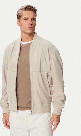 HUGO BOSS Lederjacke Jonorve 50562519 Beige Regular Fit