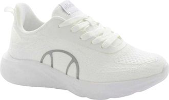 Ellesse Como Logo Sneaker f&uuml;r Damen, Niedrig geschnitten (Wei&szlig;/Silber)