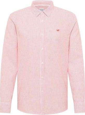 Mustang Jeans Chemise Style Rawlins pour Homme avec col boutonné, Red Fine Stripe 12735, L