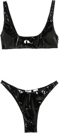 Os&eacute;ree Femme, Maillots de bain, Noir, Taille: 38 FR Ensemble Deux Pi&egrave;ces Sportif Latex