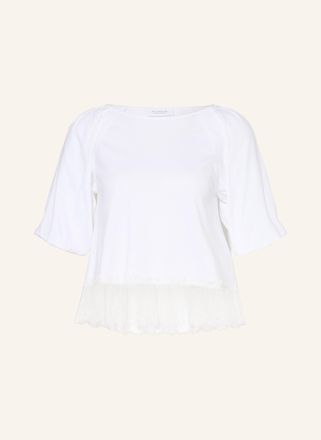 Rich & Royal T-Shirt Mit Spitze weiss