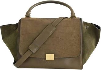 Celine Cabas Trapeze en cuir marron