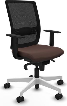 Piqueras y Crespo B&uuml;rostuhl mit Achselr&auml;dern mit 1D-Armen, h&ouml;henverstellbare Lendenwirbelst&uuml;tze, ausgestattet mit 5 Positionen und injiziertem Schaumstoff, Schwarz/Dunk