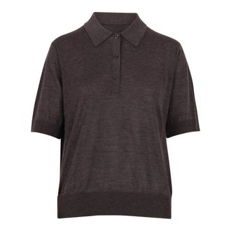 Loulou Studio Cashmere Polo - - Knitwear - Damen - Braun - L