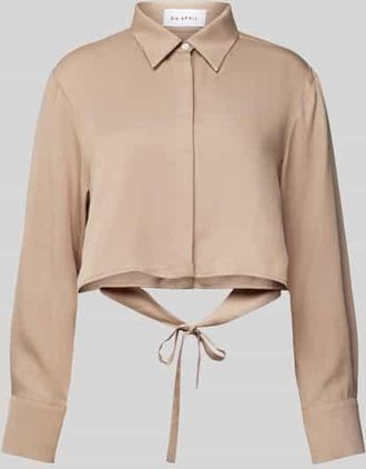 Oh April Cropped Hemdbluse mit Knopfverschluss
