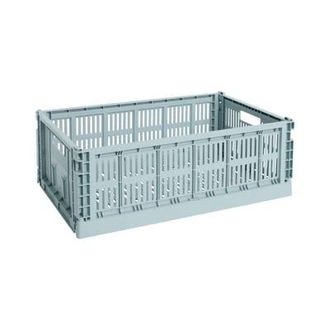 HAY Panier Colour Crate - Bleu - Polypropylène recyclé - Designer Hay Studio