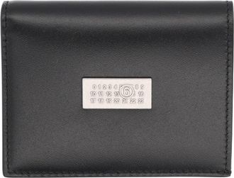 Maison Margiela Logo-Embellished Leather Coin Purse - Black