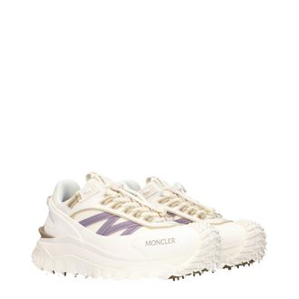 Moncler Fabric Athletic Sneakers - White