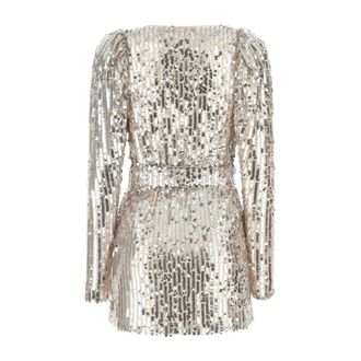 Rotate Silberne Pailletten Mini -Kleid Rotate Birger Christensen