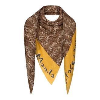Manila Grace Monogram All-Over Foulard - - Accessories - Damen - Mehrfarbig - ONE SIZE