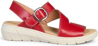 miMaO Sandales &agrave; semelle amovible en cuir Rouge EU 38