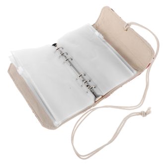 IFUNDOM Tragbares Stricknadeltasche Etui mit 12 PVC F&auml;chern Abnehmbar Stoffaufbewahrung f&uuml;r Gerade und Rundstricknadeln Rotes Gl&uuml;ckskatze Design Organizer f&uuml;r