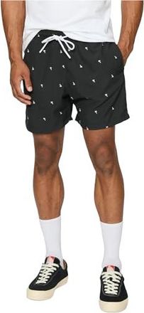 Urban Classics Embroidery Swim Shorts Maillot, Noir/Palmtree, L Homme