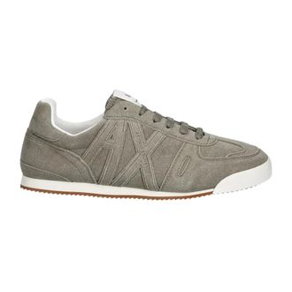 A|X Armani Exchange Homme, Chaussures, Gris, Taille: 44 EU Baskets en cuir su&eacute;d&eacute;