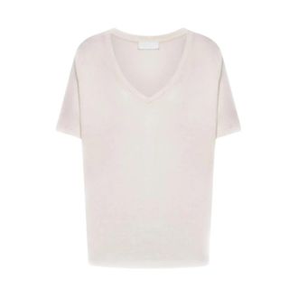 Dondup Regular-Fit-V-Ausschnitt-T-Shirt - - Tops - Damen - Wei&szlig; - S