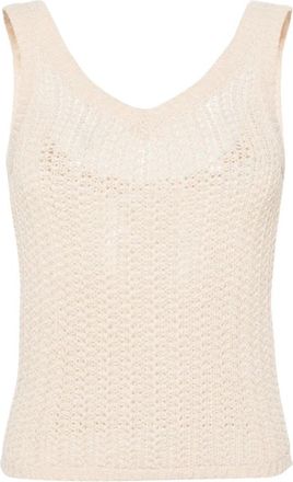 Max Mara Femme, Pulls, Beige, Taille: 44 FR V-neck Tricots