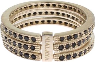 Nialaya Femme, Accessoires, Gris, Taille: 50 MM Bague Chic en Cristal