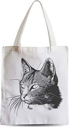 Fabulous Grand Sac Shopping Plage Etudiant Chat Dessin Croquis Crayon Chat Domestique Art