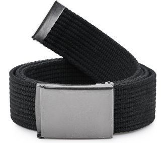 Ladeheid G&uuml;rtel Herren Verstellbarer Stoffg&uuml;rtel aus Baumwolle G&uuml;rtel ohne L&ouml;cher f&uuml;r M&auml;nner Geeignet f&uuml;r Arbeit, Reisen oder M&auml;nnergeschenke P10 (Schwarz-Grap