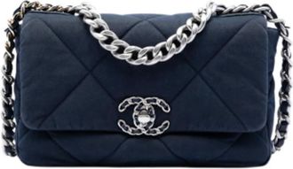 Chanel Sac bandouli&egrave;re 19 Pre-owned - Femme - Pre-owned - Bleu - Taille: ONE Size