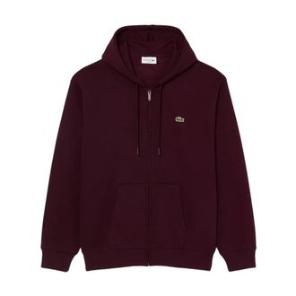 Lacoste Fleece-Kapuzenpullover - - Sweatshirts & Hoodies - Herren - Rot - M
