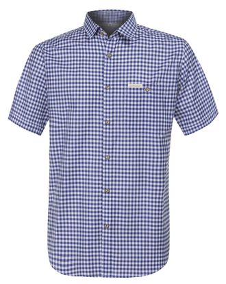 Stockerpoint Herren Renko3 Trachtenhemd, blau, 2XL