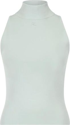 Courr&egrave;ges Femme, Tops, Vert, Taille: 40 FR Hauts sans manches