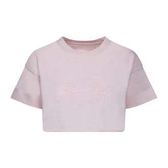 Givenchy Rosa Besticktes Crop T-Shirt - - Tops - Damen - Rosa - M