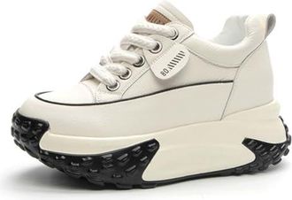 Generic Femmes Casual Talon Compensé Chaussures Mode Plate-Forme Baskets Dames Taille Talon Compensé Baskets,Blanc,34 EU, 65681874-WHITE-2.5UK