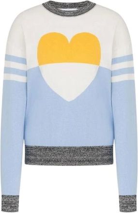 Moschino Femme, Pulls, Multicolore, Taille: 44 FR Pull Intarsia en Coton et Cachemire