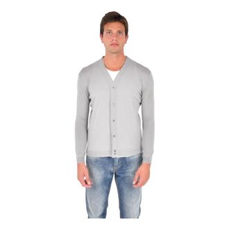low brand V-Neck Cardigan - - Knitwear - Herren - Grau - S