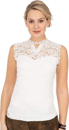 hangOwear Trachten Blusenshirt RÜYA weiß, XL