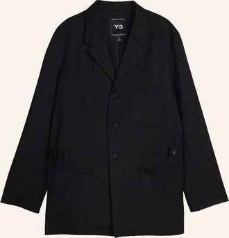 Yohji Yamamoto Y-3 Chore Wollmantel schwarz