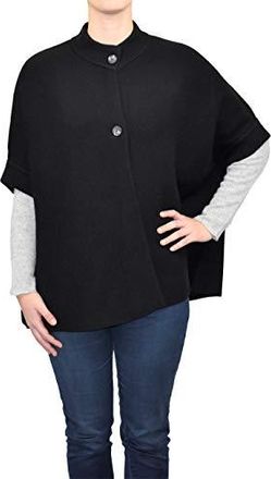 DALLE PIANE CASHMERE Cape en Cachemire mélange - Femme, Couleur: Noir, Taille Unique