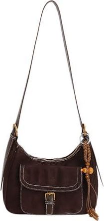 Generic Sac &agrave; main polyvalent en faux daim avec canaux de couleur fixe, grande capacit&eacute;, &eacute;l&eacute;gant, sac &agrave; bandouli&egrave;re pour voyage, shopping, travail, caf&eacute;, 290.