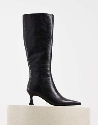 Tony Bianco Jaq bottes &agrave; talon hauteur genou en cuir noir
