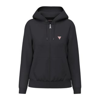 Guess Veste &agrave; capuche avec petit triangle - Femme - Sweatshirts et sweats &agrave; capuche - Noir - Taille: 44 FR