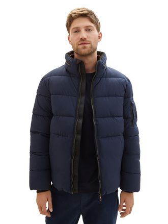 Tom Tailor Herren 1037336 Puffer-Jacke mit Abnehmbarer Kapuze, 10668-sky Captain Blue, XXL