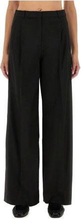 The Garment Femme, Pantalons, Noir, Taille: 38 FR Wide Leg Pleated Pantalons