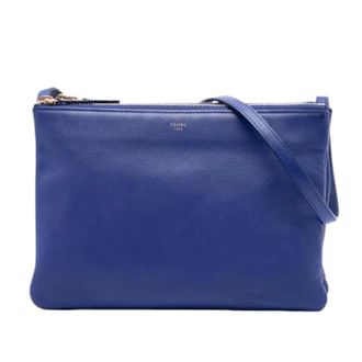 Celine Sac bandouli&egrave;re Trio Pre-owned - Femme - Pre-owned - Bleu - Taille: ONE Size
