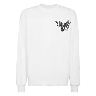 Philipp Plein Homme, Sweatshirts et sweats &agrave; capuche, Blanc, Taille: 4XL SweaT-shirt LS Hawaii