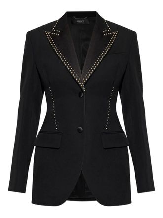 Versace blazer &agrave; d&eacute;tails de clous - Noir