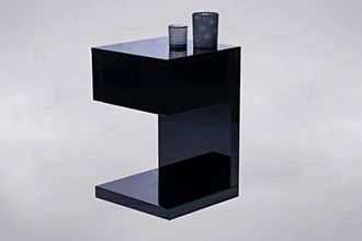 M2 Kollektion Dina Table dappoint en Bois, Noir, 40 x 60 x 40 cm