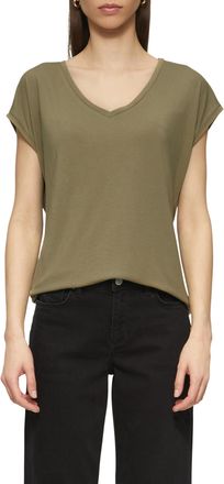 QS by s.Oliver Locker geschnittenes T-Shirt im Modalmix